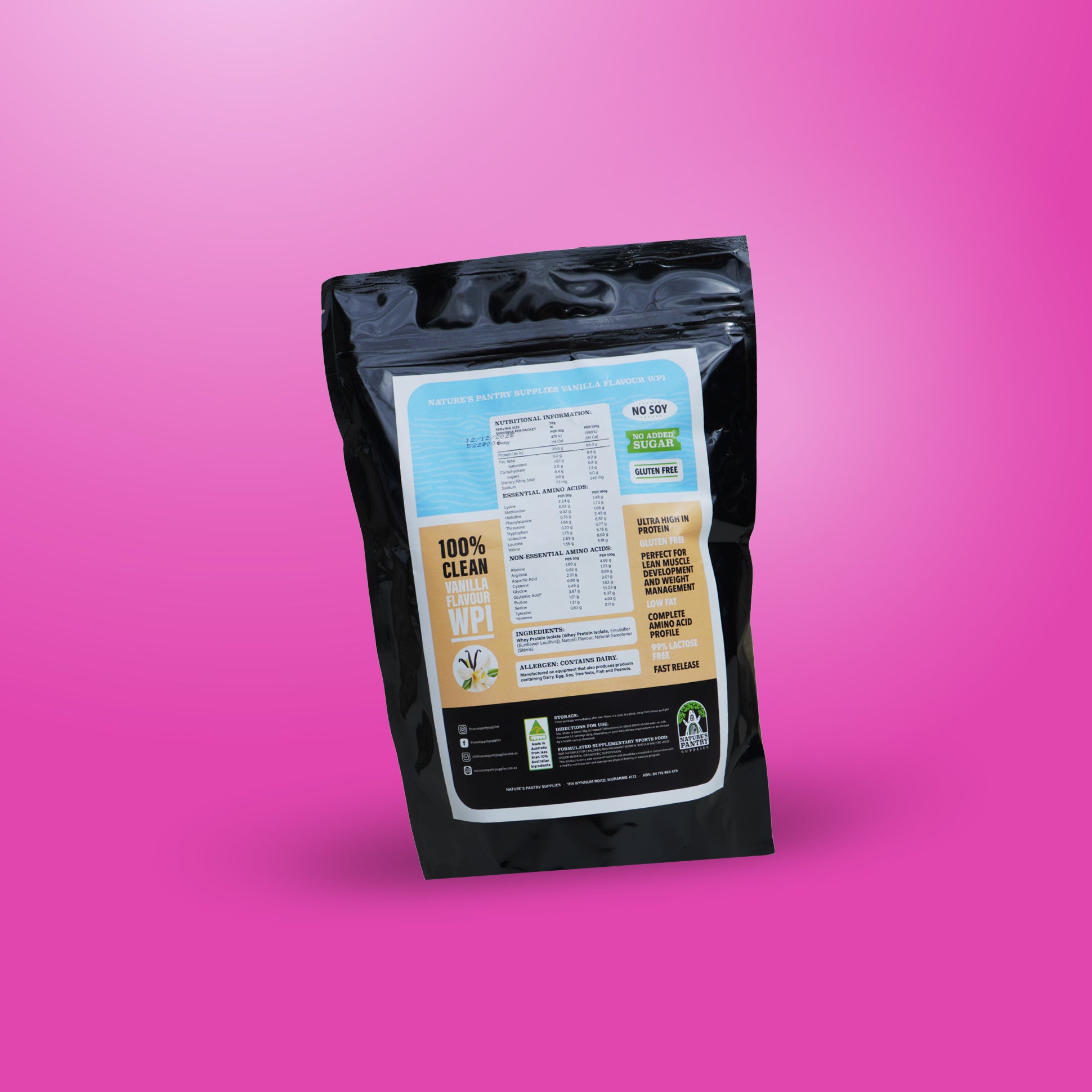 Vanilla Whey Protein Isolate (WPI) Vanilla – Natures Pantry Supplies